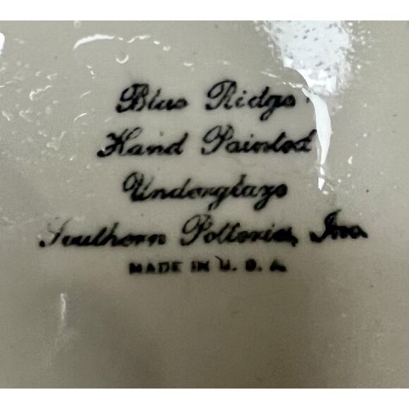 Blue Ridge | Dining | 6 Blue Ridge Southern Potteries Bluebell Bouquet ...